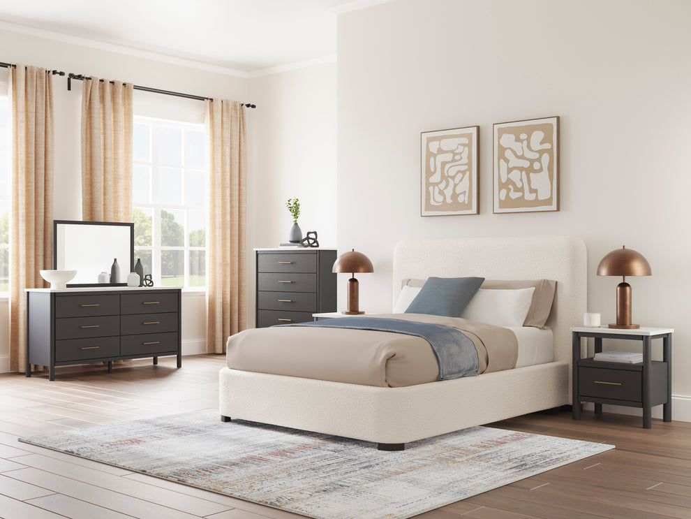 Whittgate Queen Upholstered Bed w/ Roll Slats – Ashley Furniture ...